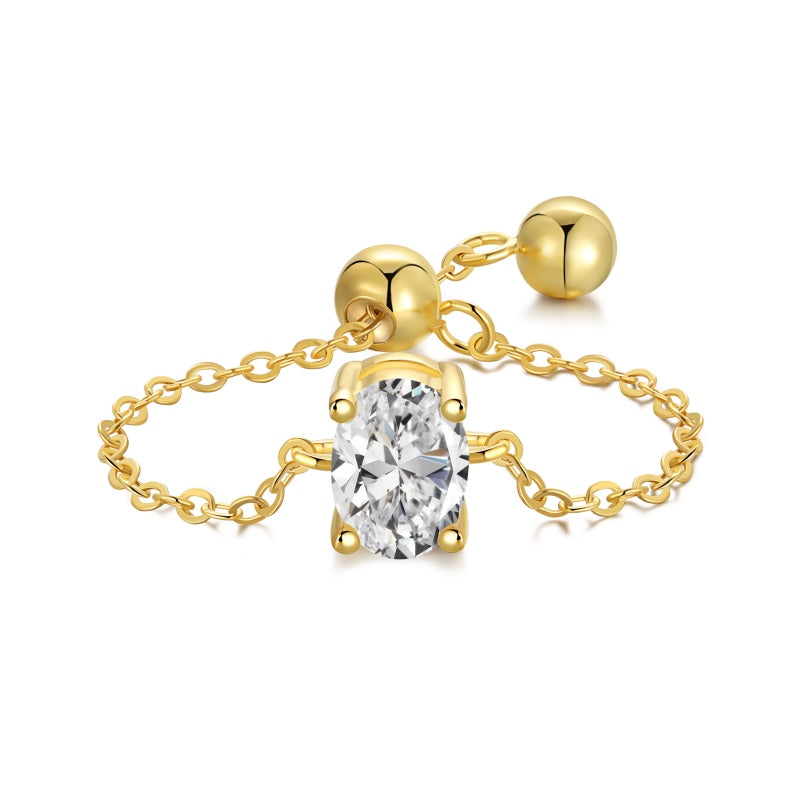 Adjustable Gold Oval Ring – Travel Ring Co