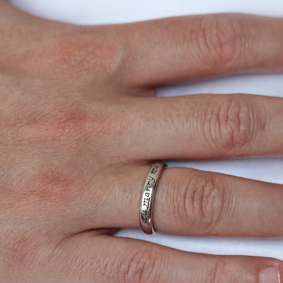 Marry Me Proposal Ring | “Will You Marry Me?” Engraved – Travel Ring Co